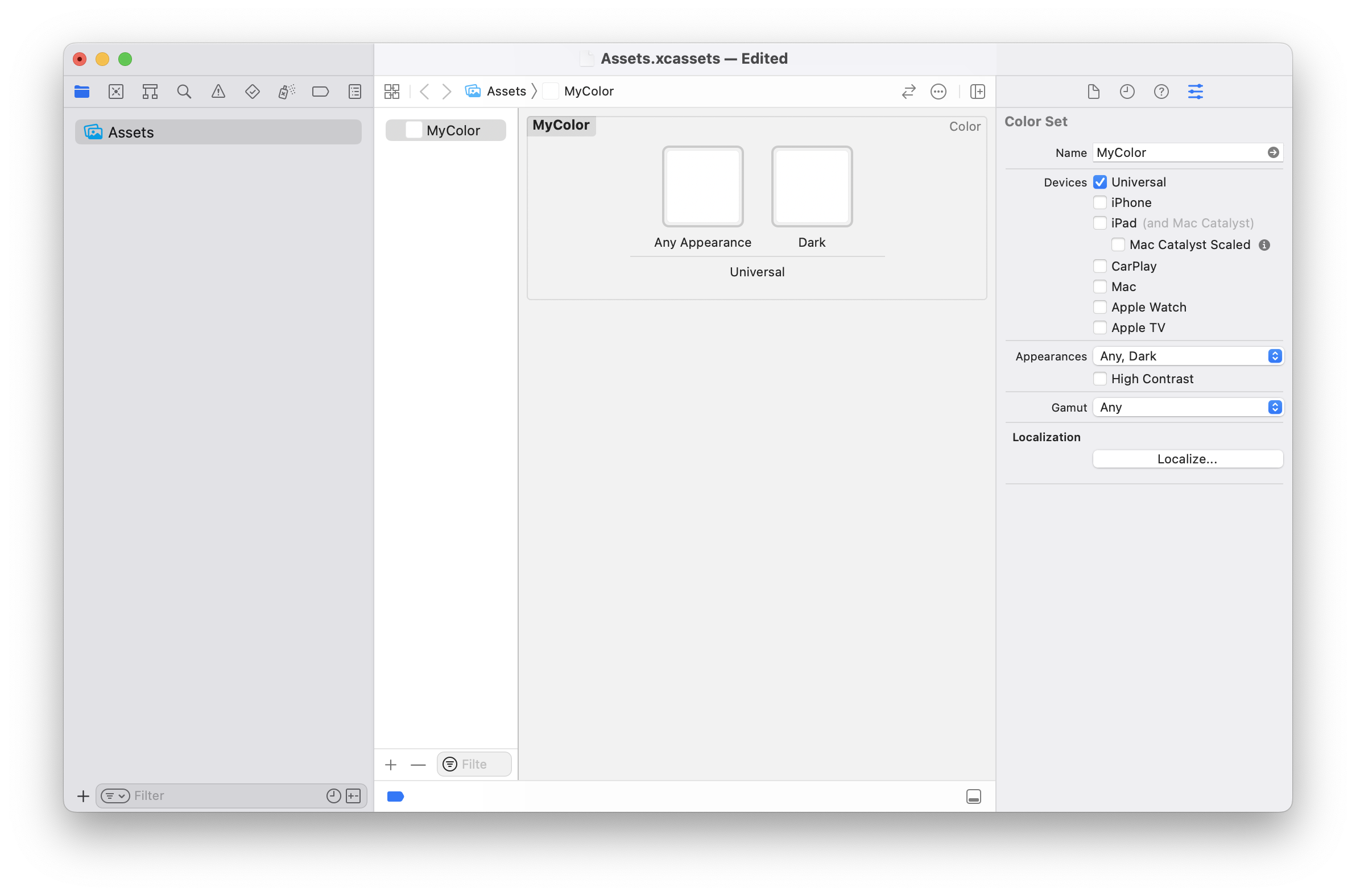 FutureBasic - Asset Catalog - Color