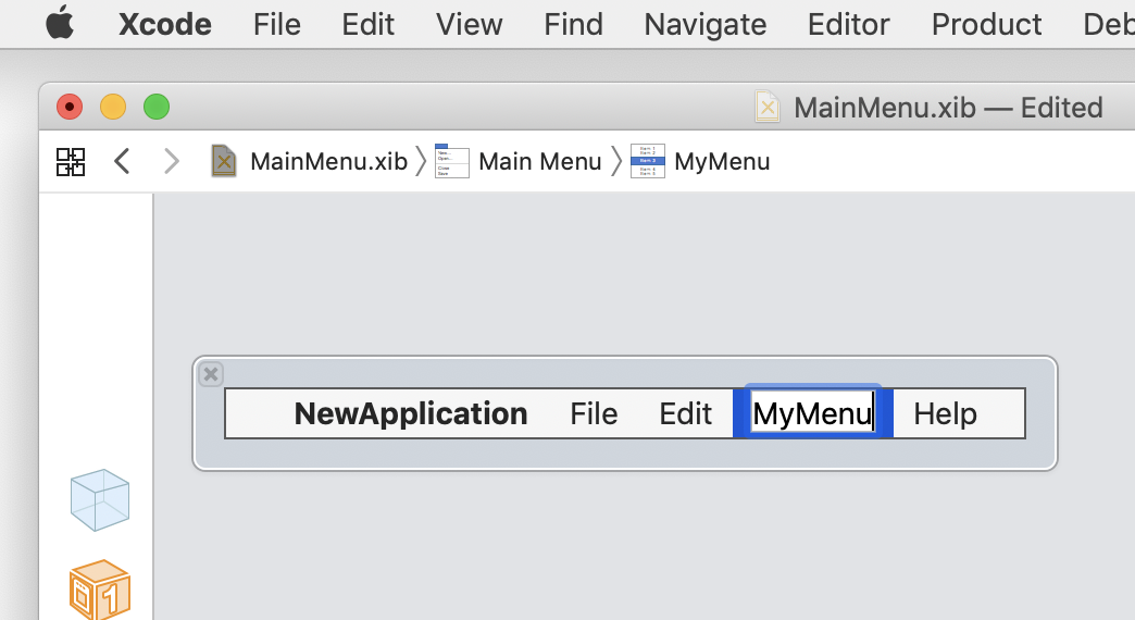 FutureBasic - Working with nibs - MainMenu
