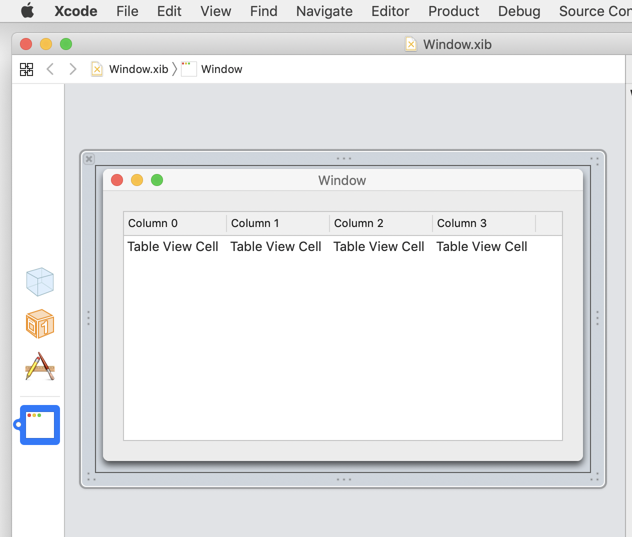FutureBasic - Working with nibs - Multicolumn TableView